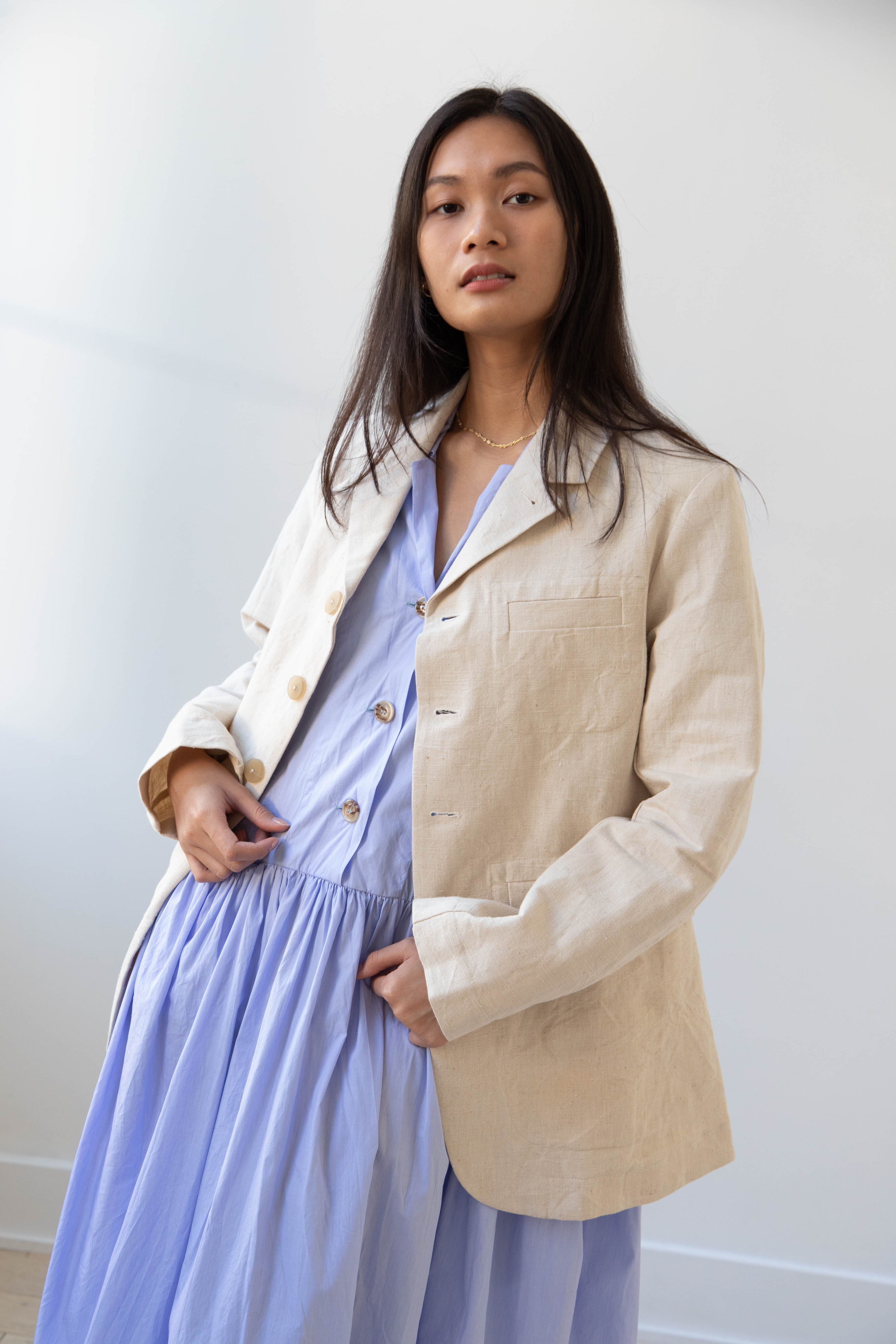 rennes — Wright & Doyle | Weavers Jacket in Biscuit Linen