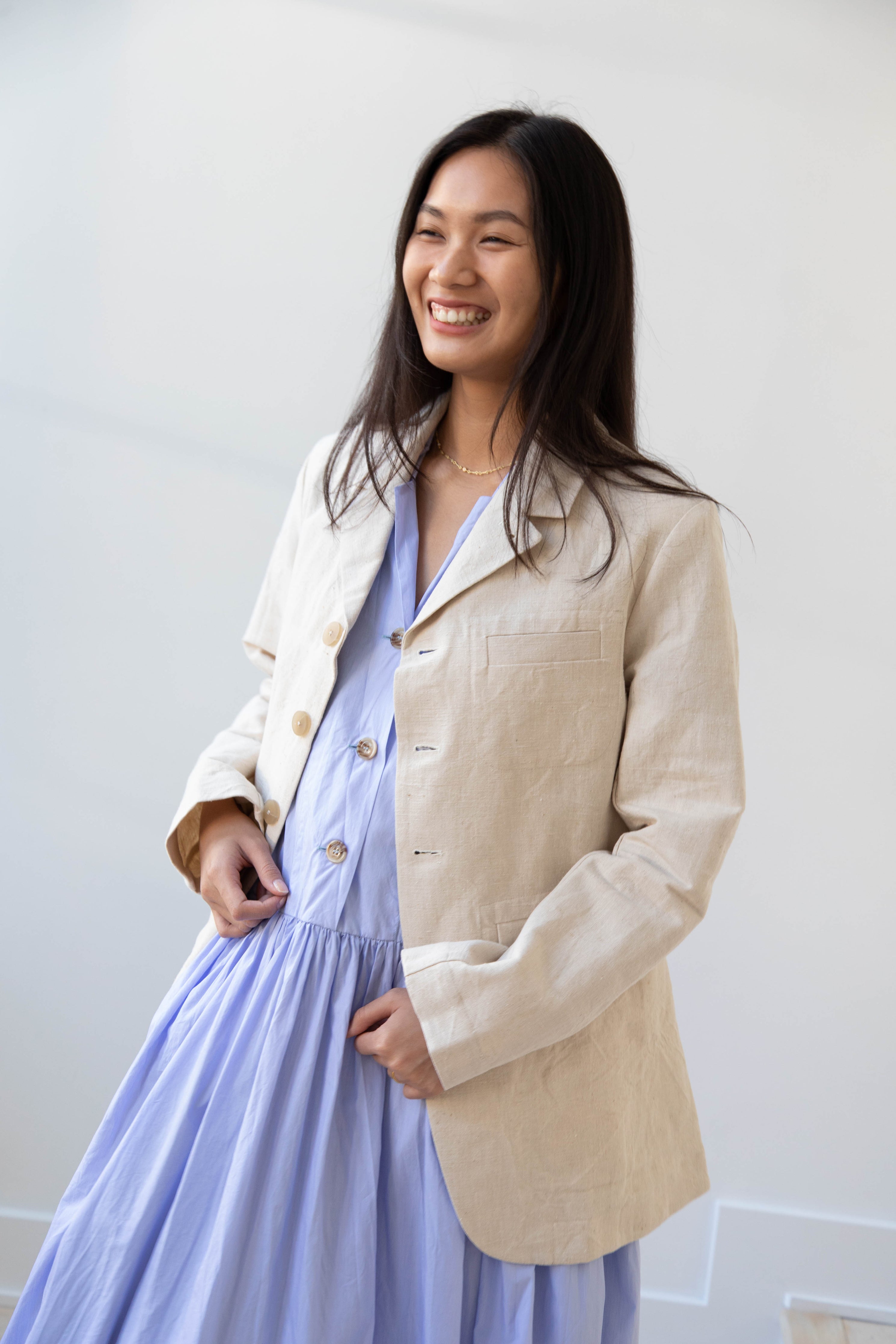 rennes — Wright & Doyle | Weavers Jacket in Biscuit Linen