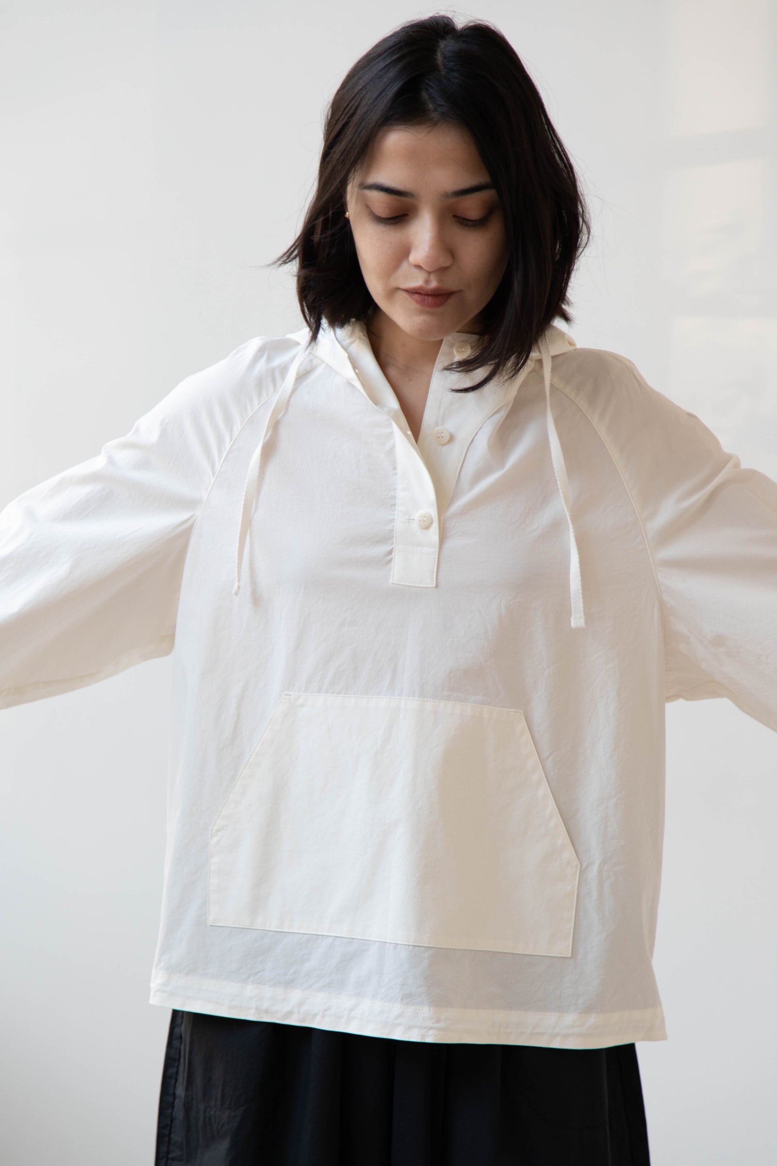 rennes — Nothing Written | Castle Hoodie in White Cotton