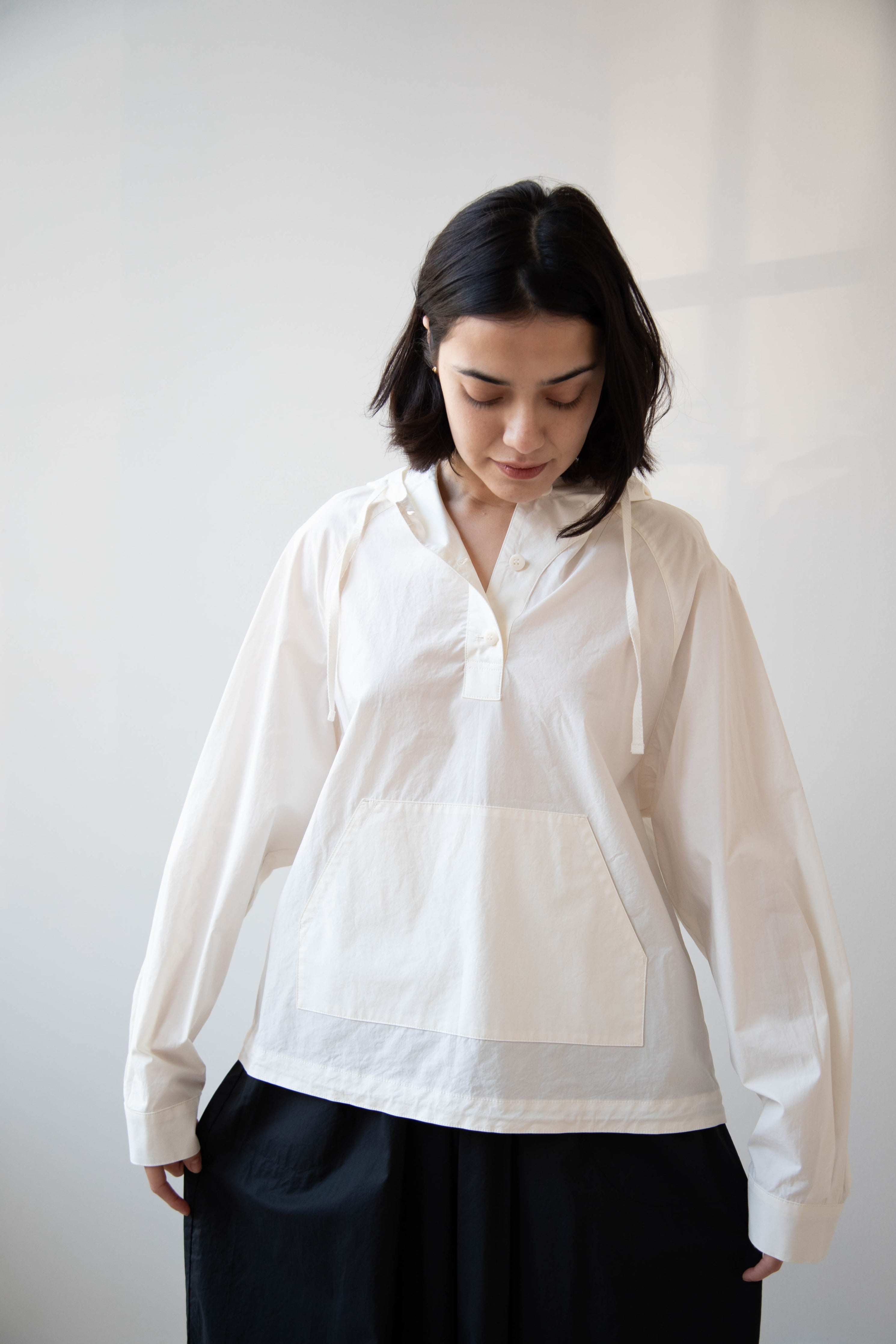 rennes — Nothing Written | Castle Hoodie in White Cotton