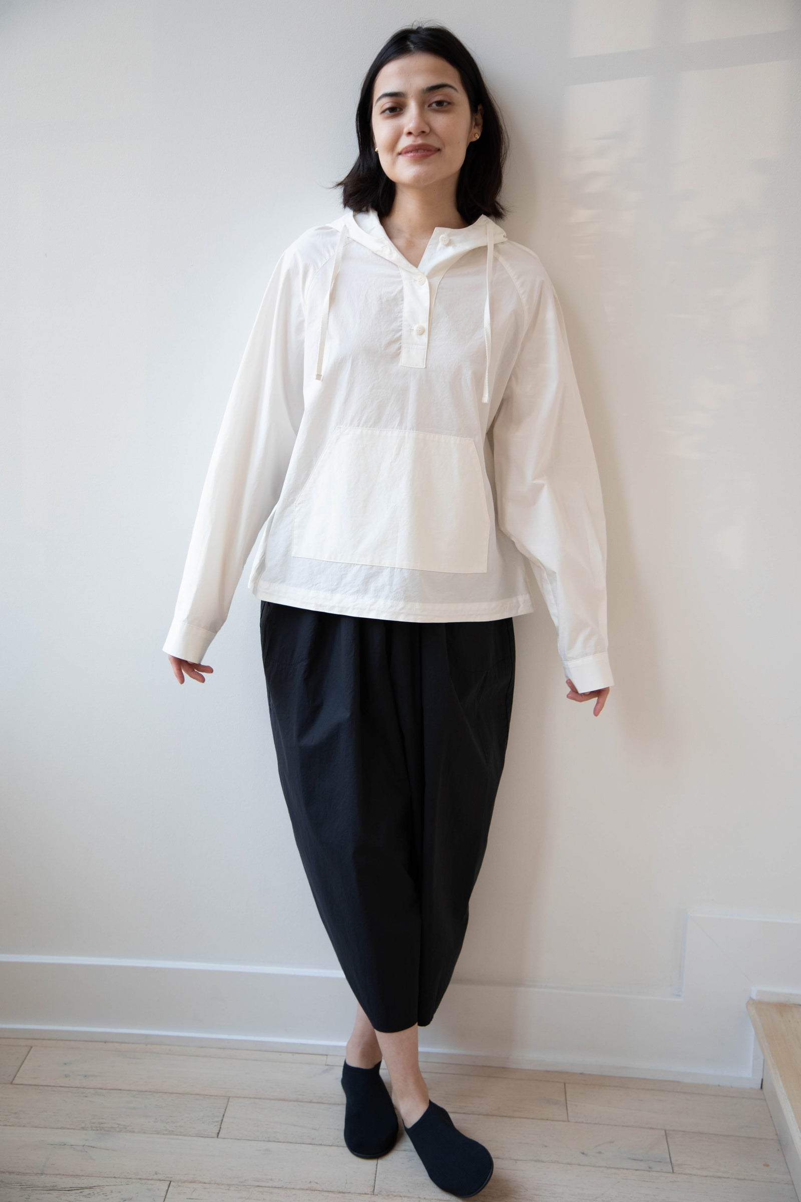 rennes — Nothing Written | Castle Hoodie in White Cotton
