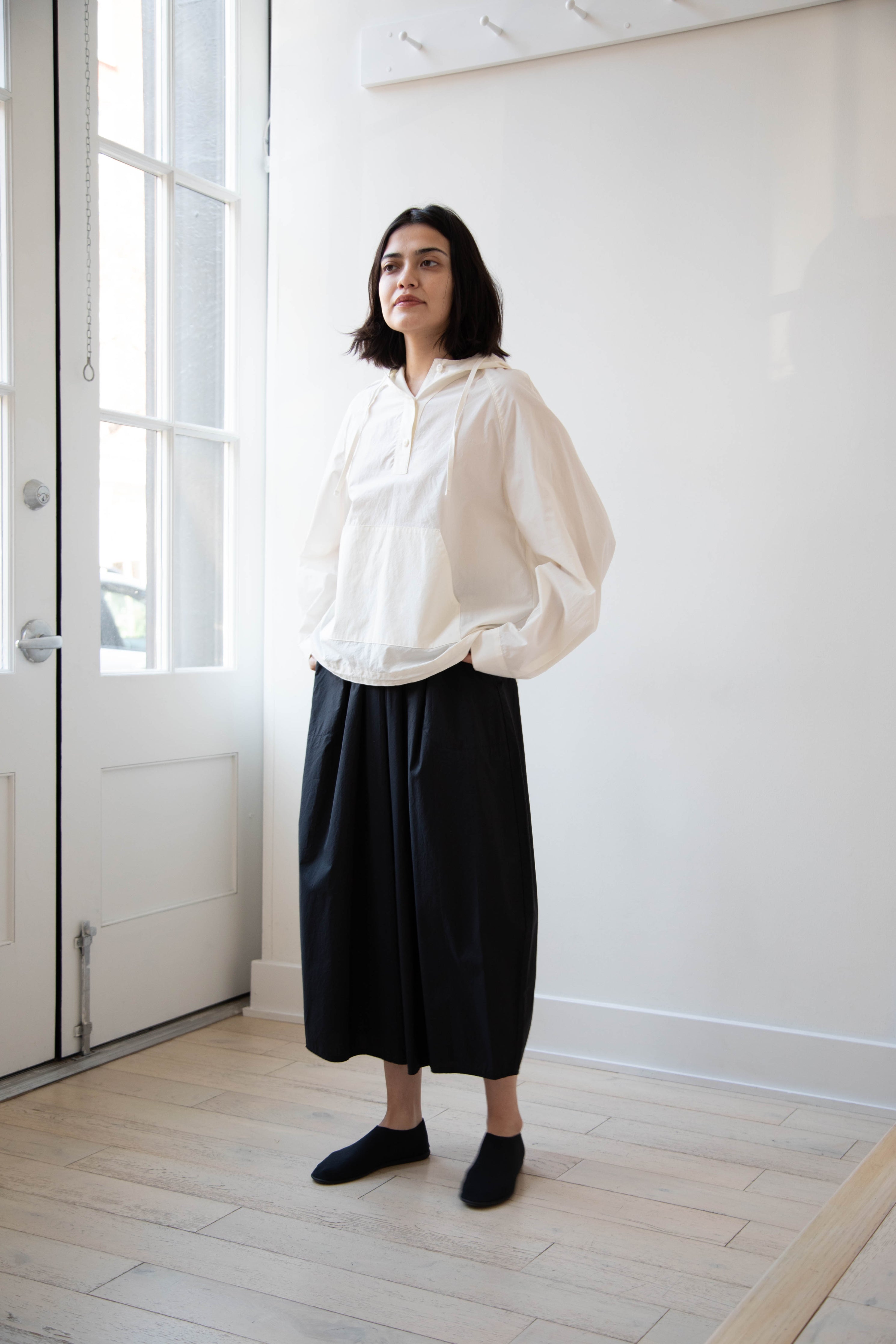 rennes — Nothing Written | Castle Hoodie in White Cotton