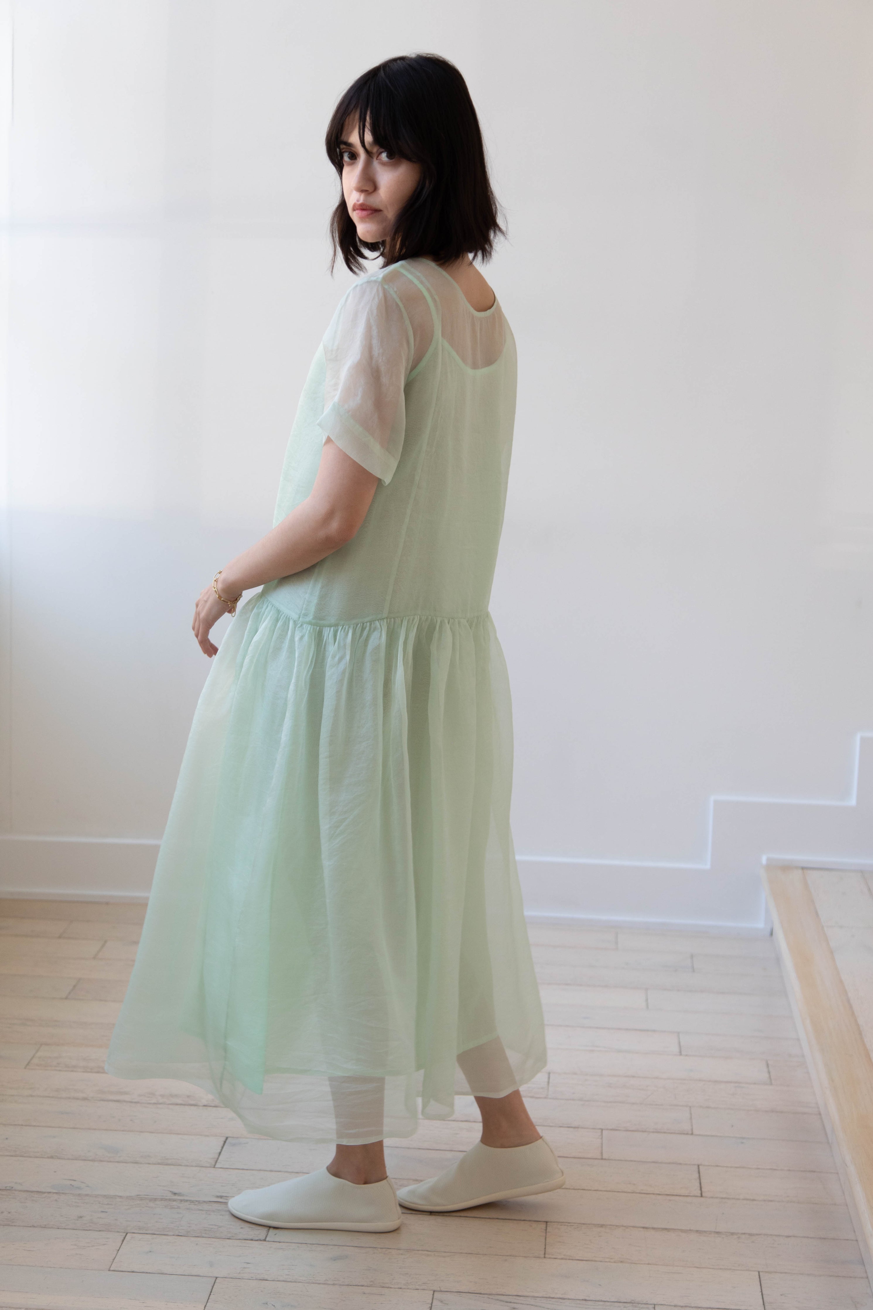 rennes — RB by Runaway Bicycle | Silk Organza Coco Dress in Mint
