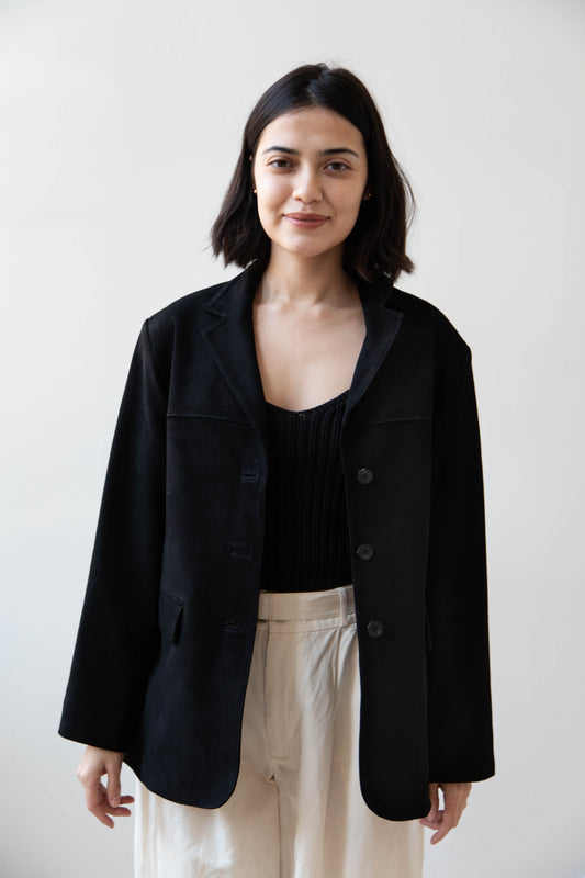 rennes — Nothing Written | Norman Leather Jacket in Black