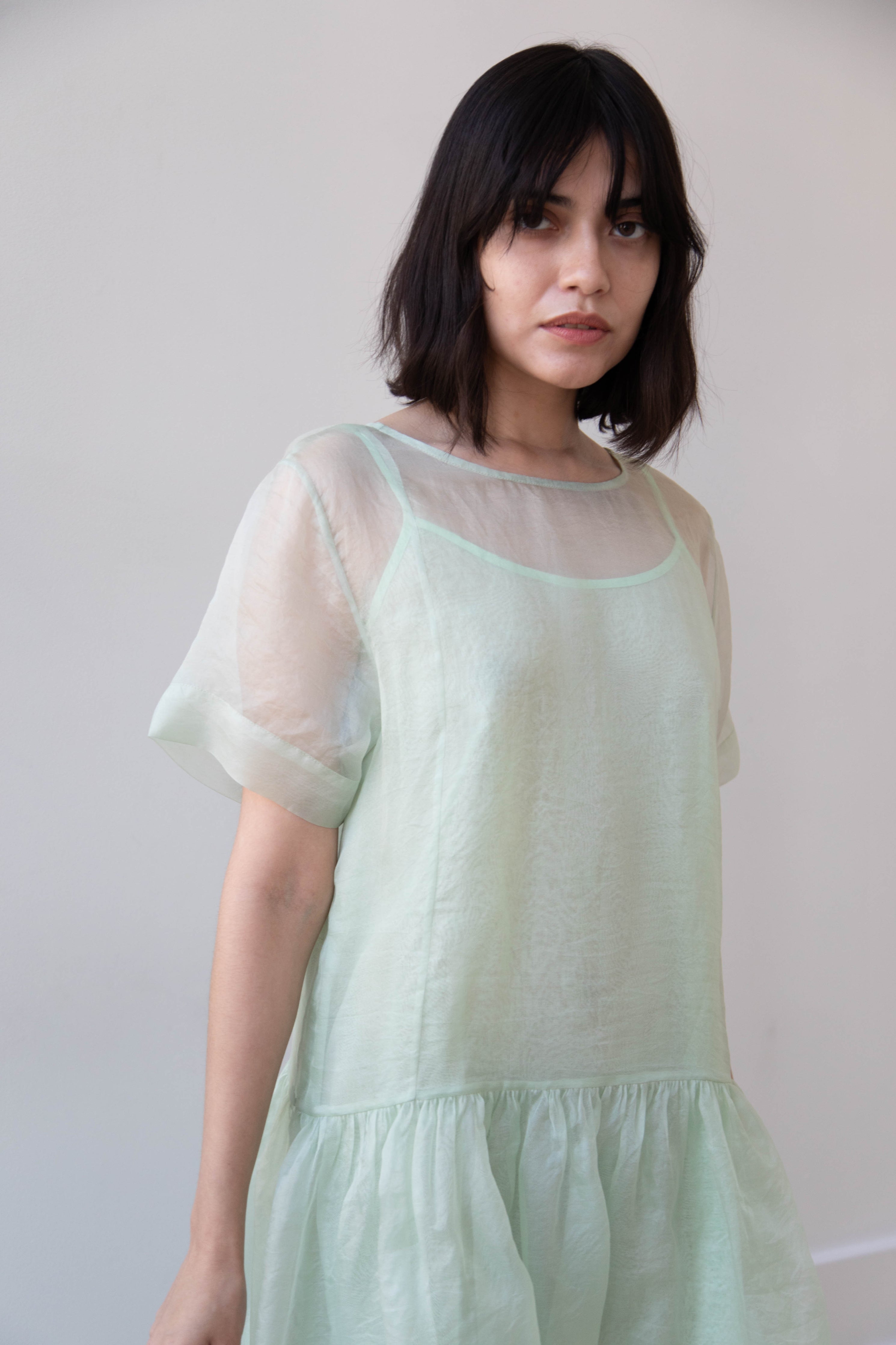 rennes — RB by Runaway Bicycle | Silk Organza Coco Dress in Mint