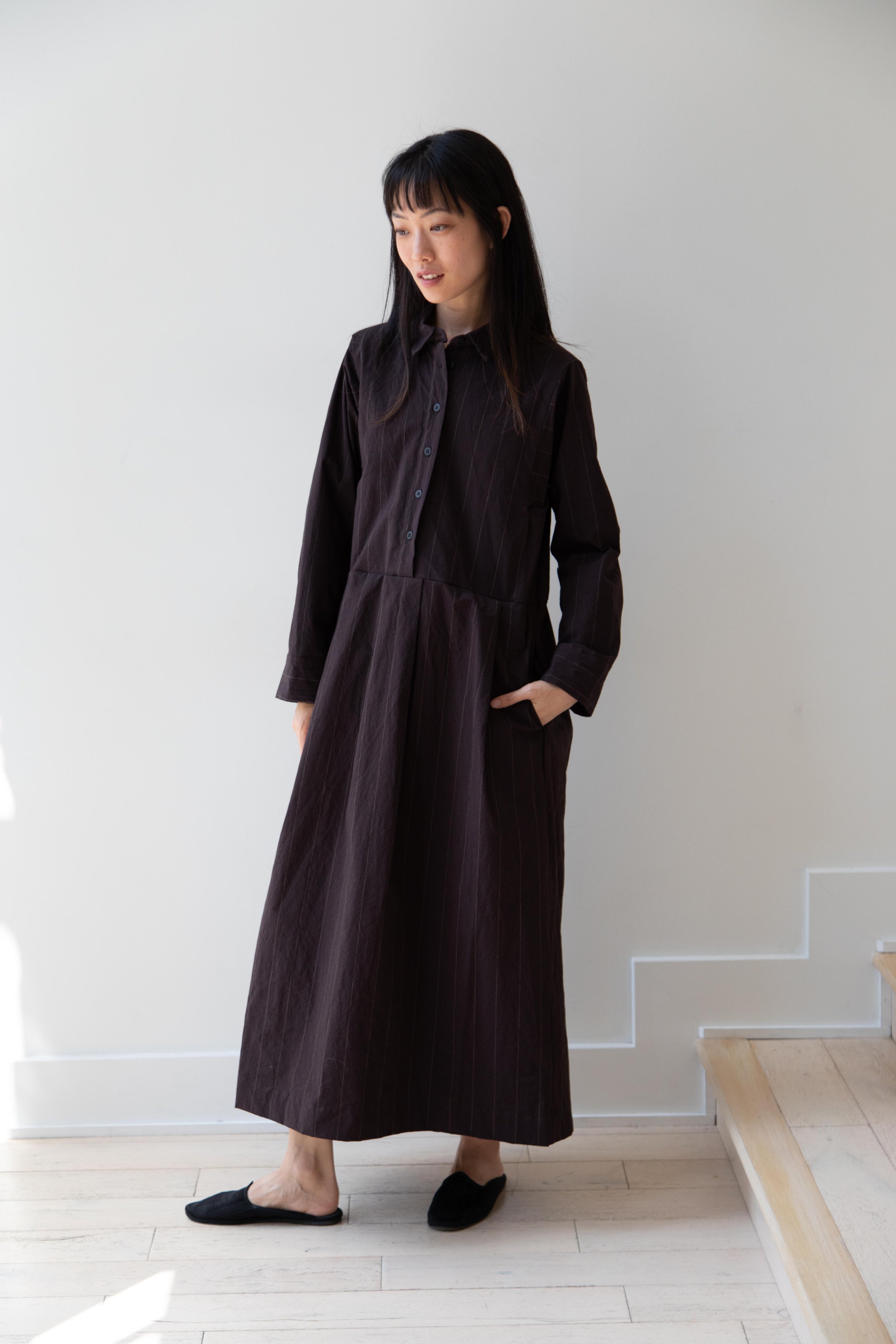 rennes — Bergfabel | Wedding Dress in Eggplant Stripe