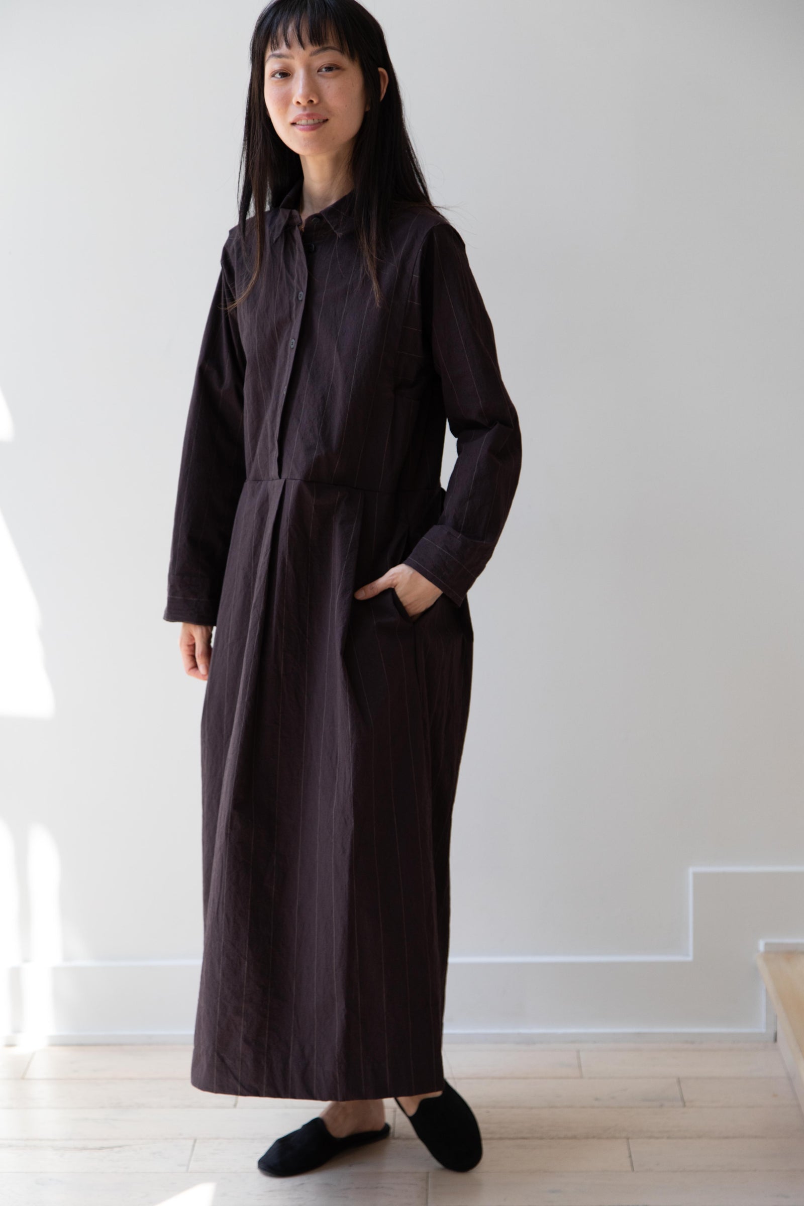 rennes — Bergfabel | Wedding Dress in Eggplant Stripe