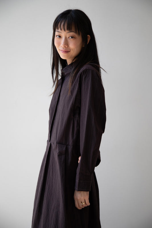 rennes — Bergfabel | Wedding Dress in Eggplant Stripe