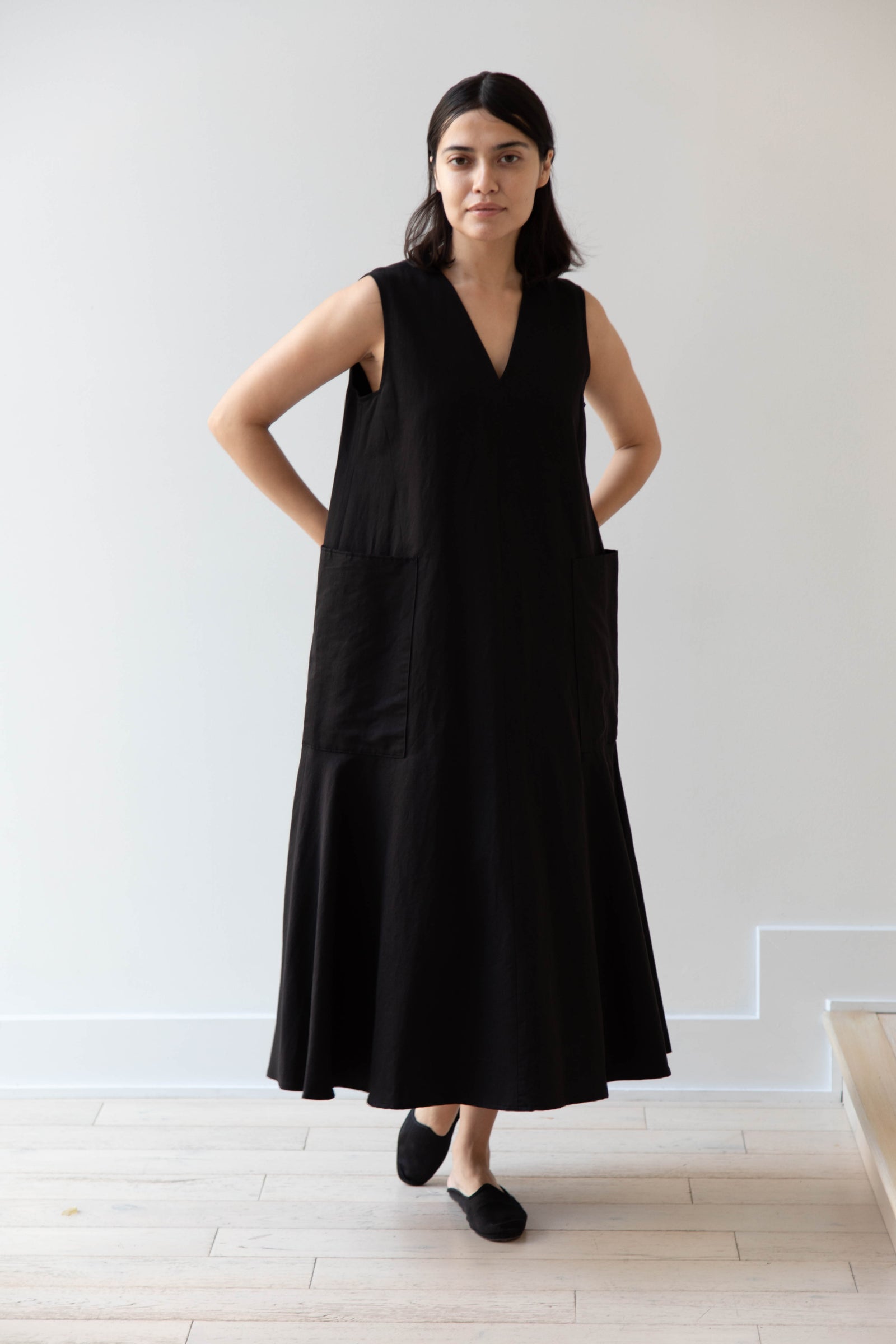 rennes — Tenne Handcrafted Modern | Sleeveless Mermaid Dress in Black