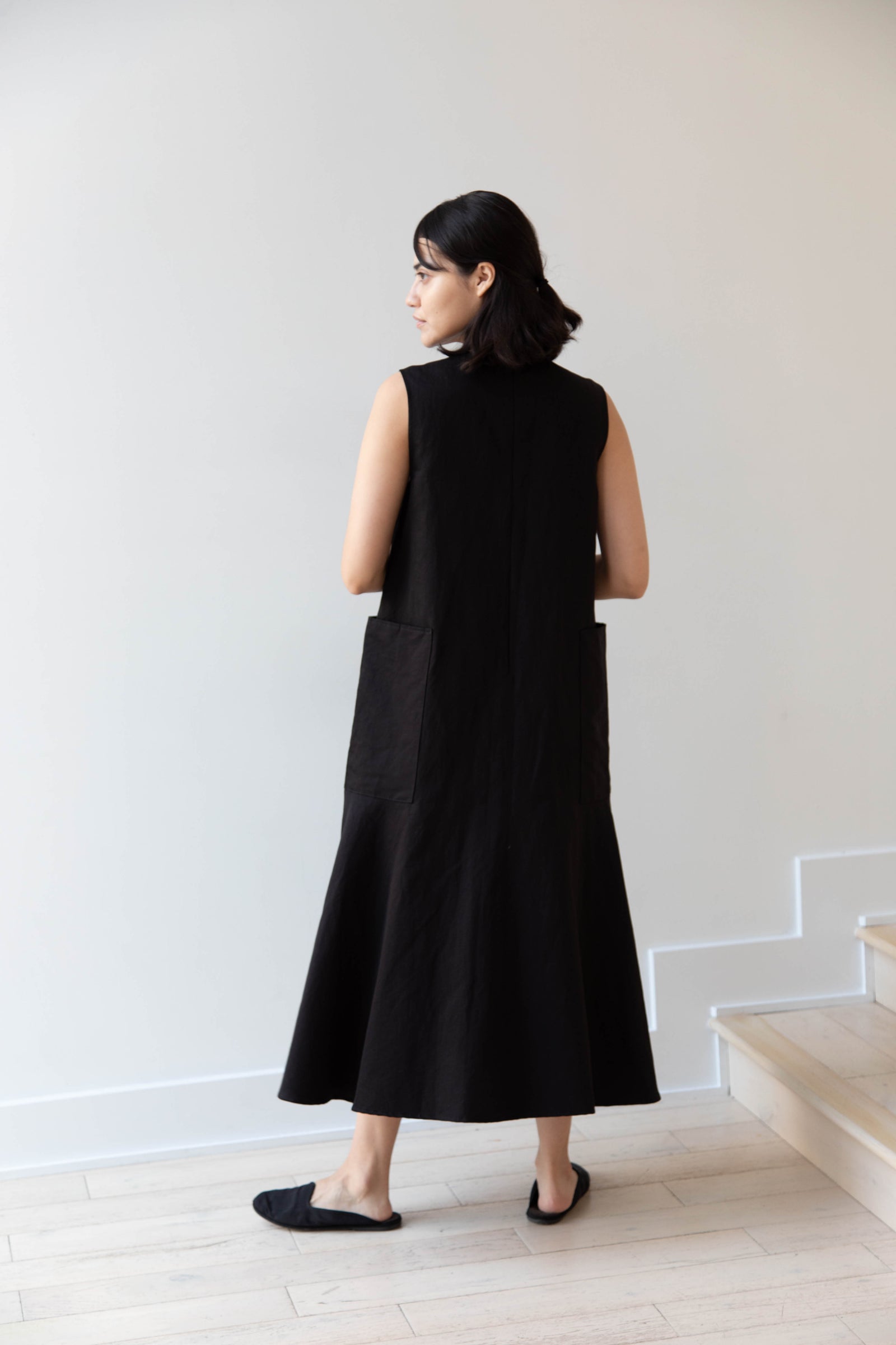 rennes — Tenne Handcrafted Modern | Sleeveless Mermaid Dress in Black