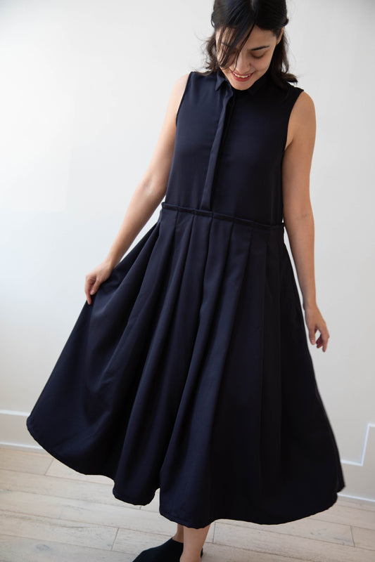 rennes — Bergfabel | Katherine Dress in Navy Wool