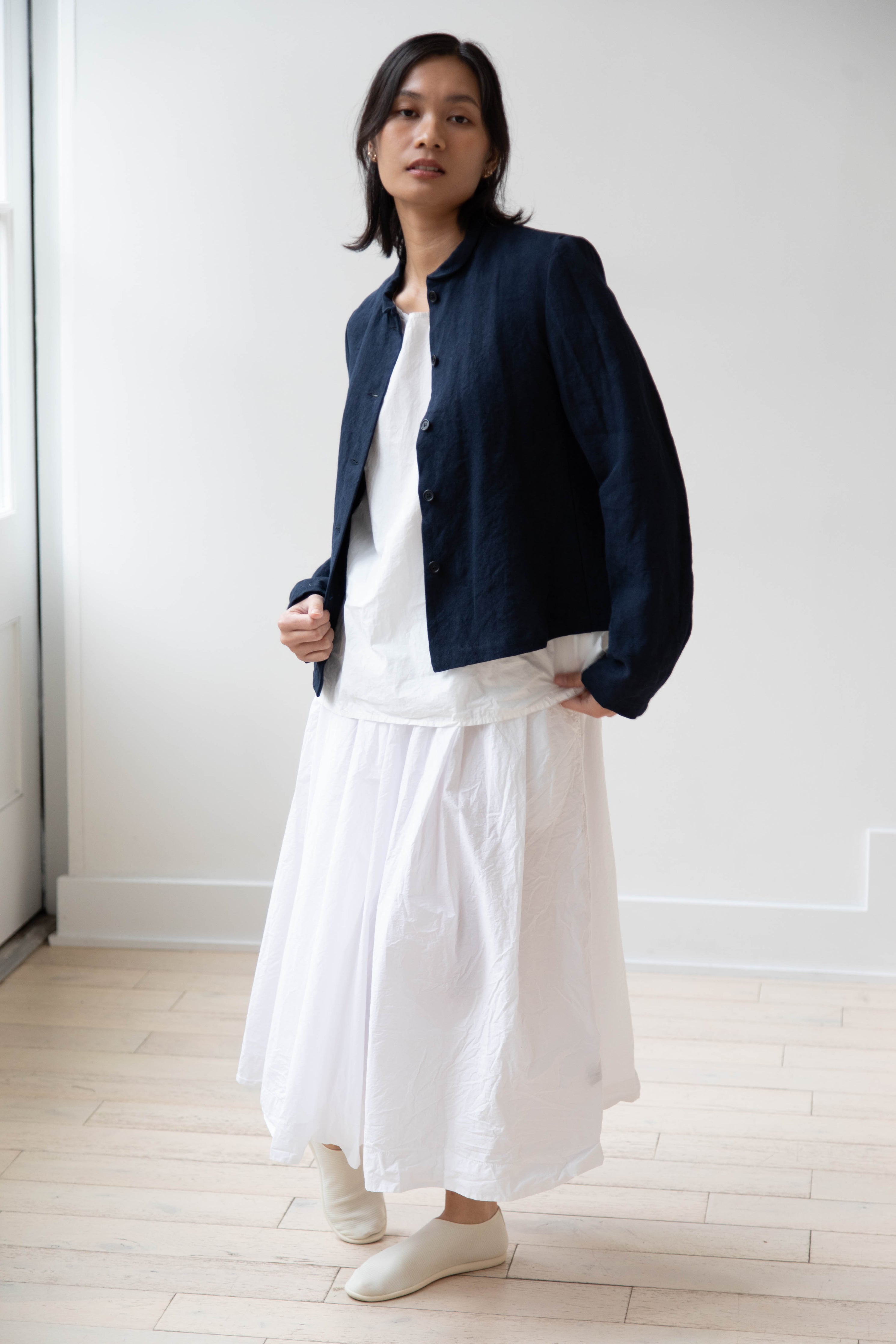 rennes — Apuntob | Heavy Linen Jacket in Blue