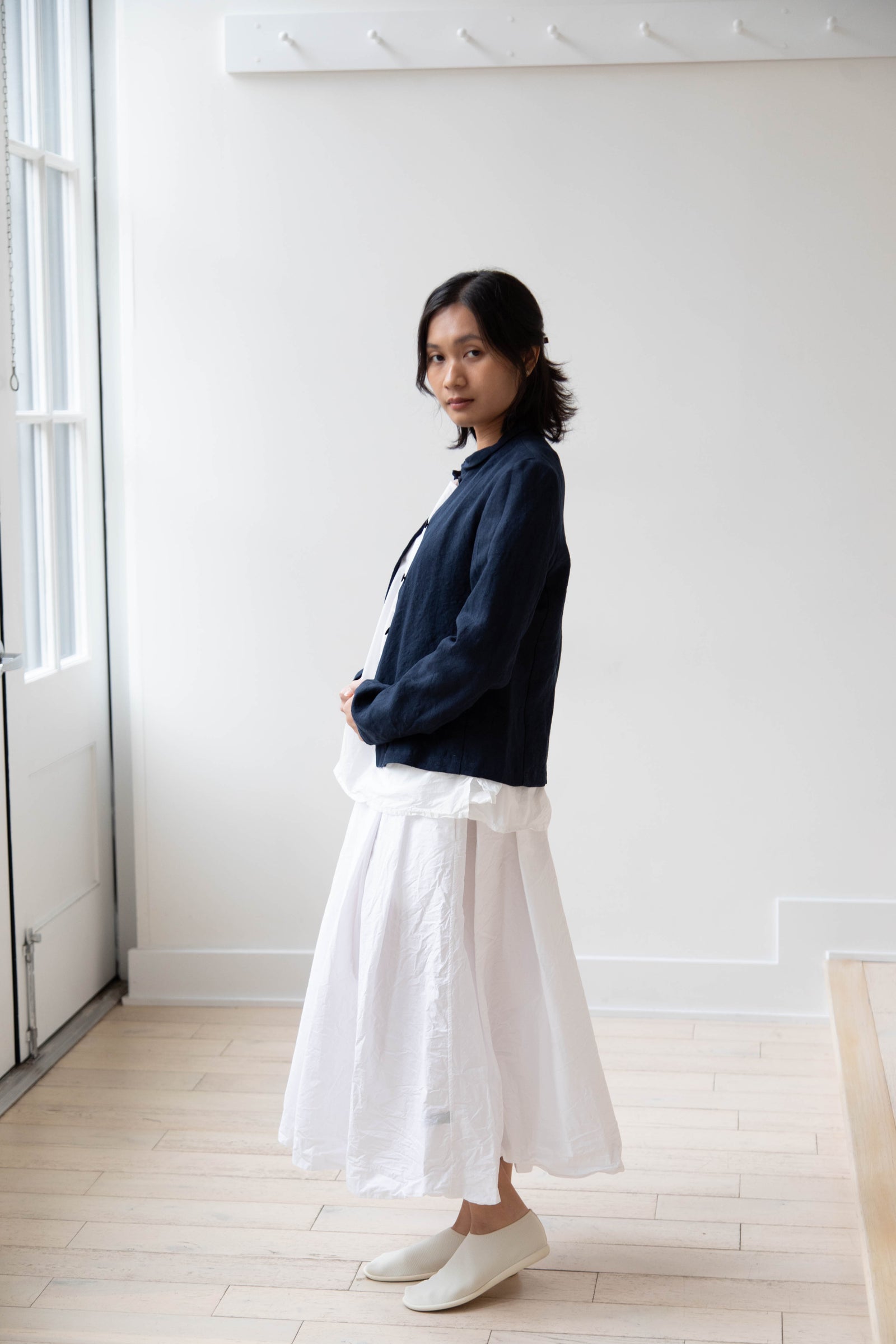 rennes — Apuntob | Heavy Linen Jacket in Blue