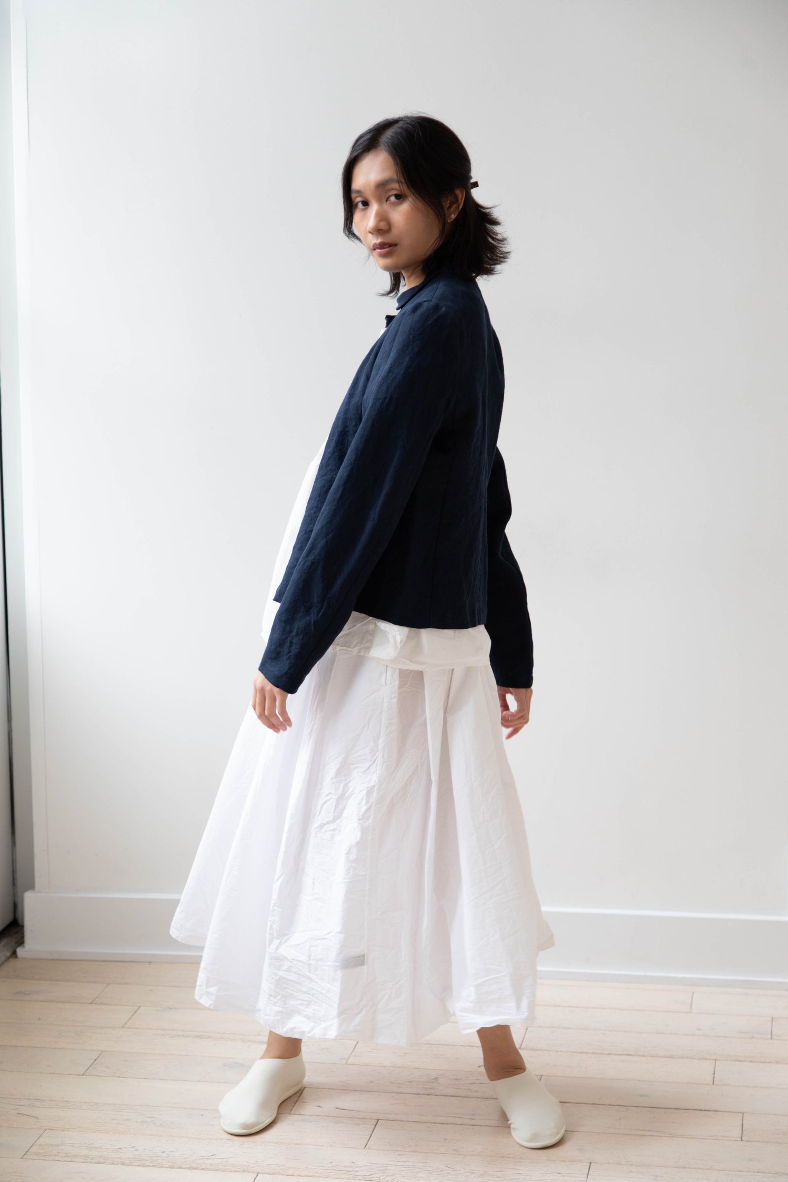 rennes — Apuntob | Heavy Linen Jacket in Blue