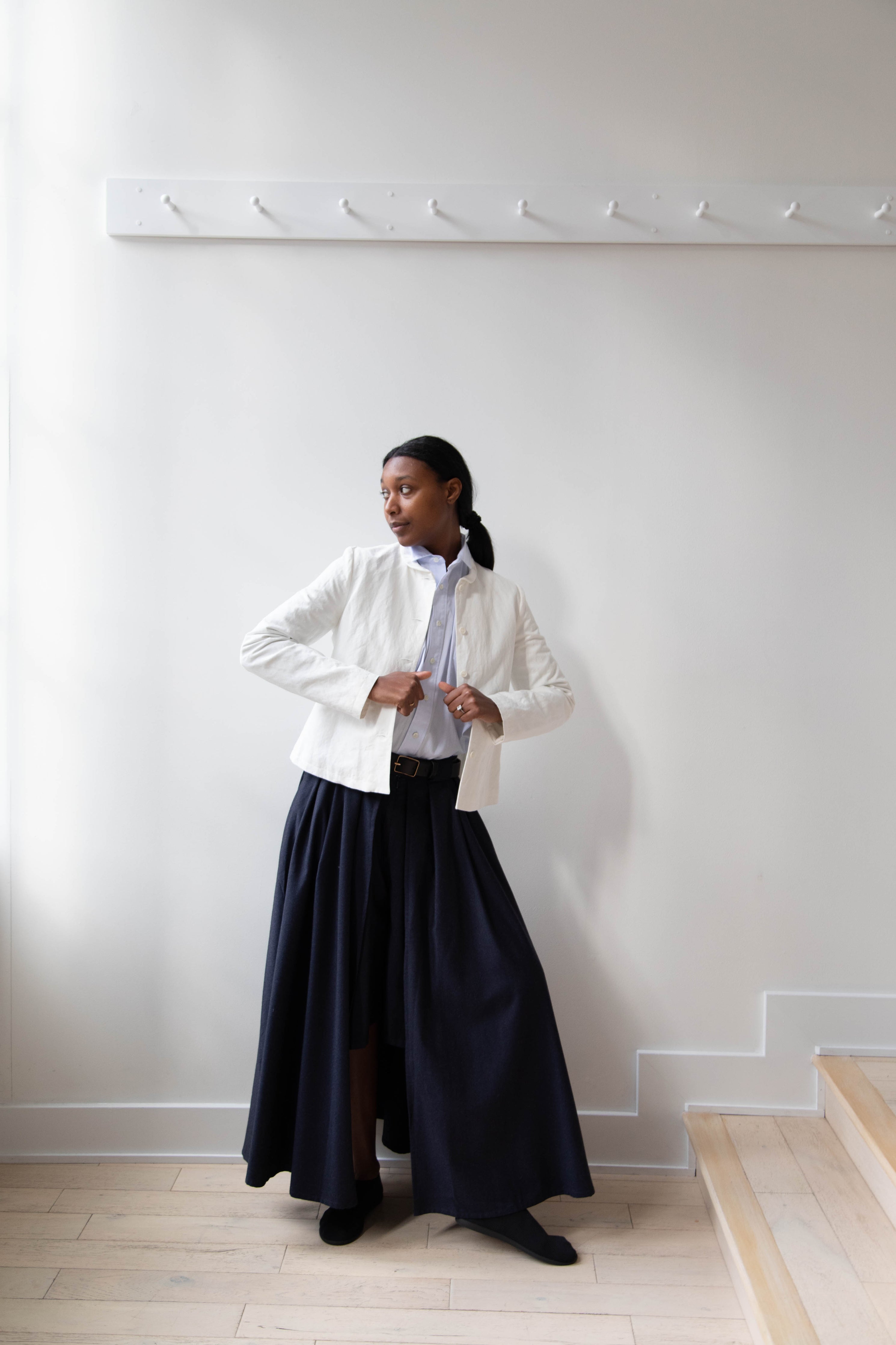 rennes — Apuntob | Heavy Cotton Linen Jacket in Milk