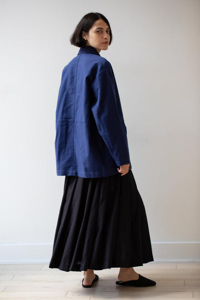 rennes — Nothing Written | Mole Skin Cotton Jacket in Blue