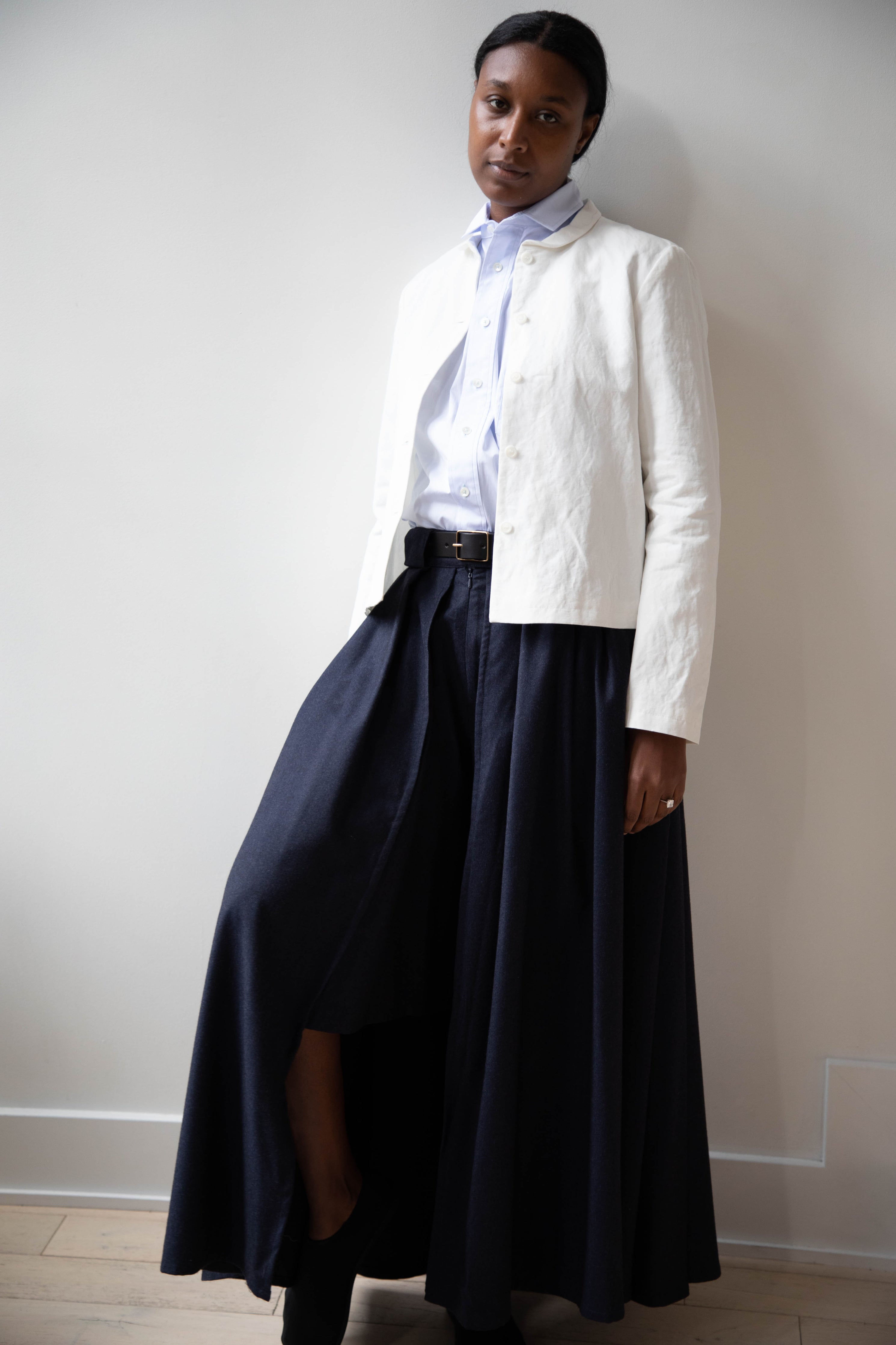 rennes — Apuntob | Heavy Cotton Linen Jacket in Milk