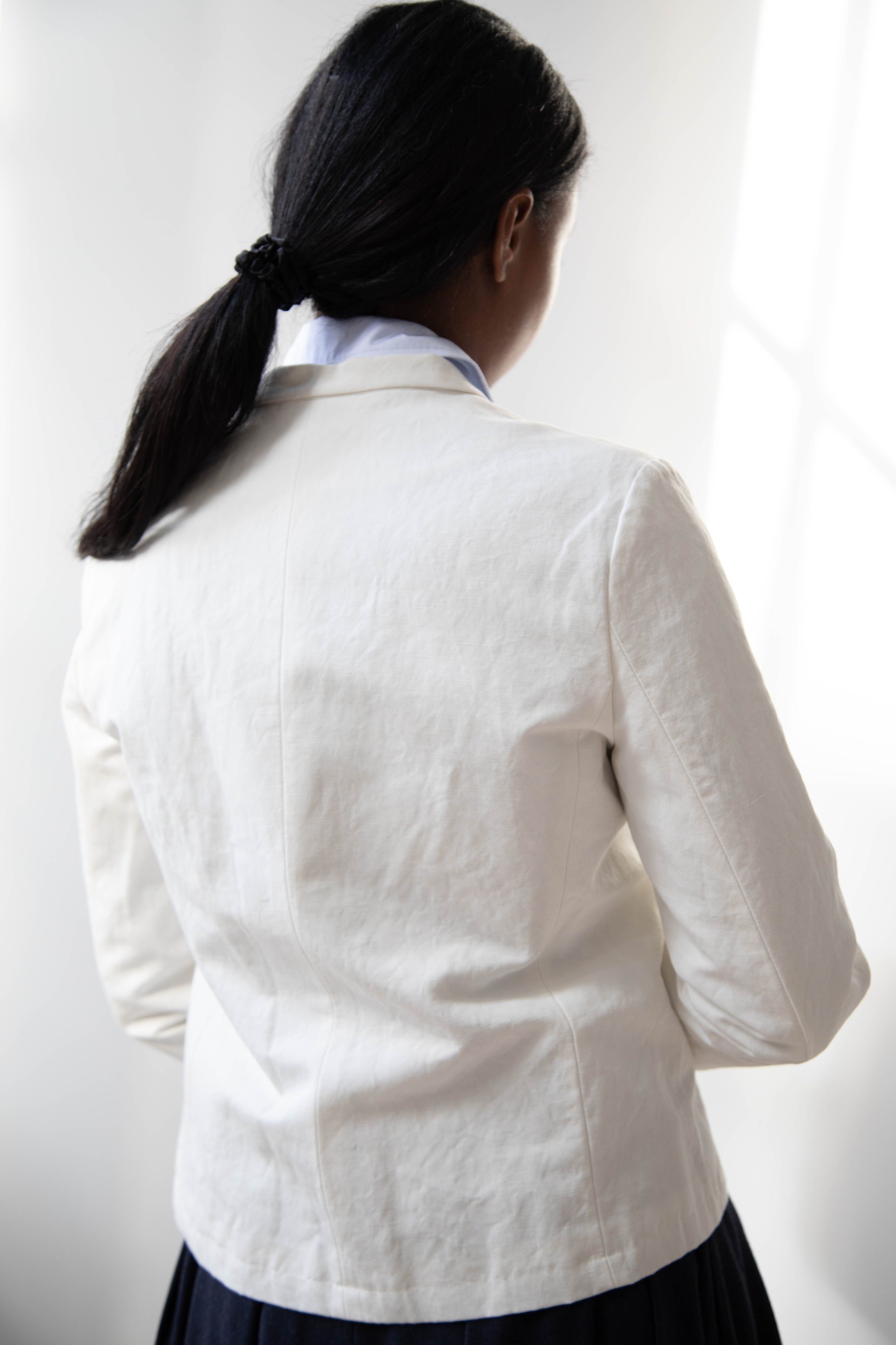 rennes — Apuntob | Heavy Cotton Linen Jacket in Milk